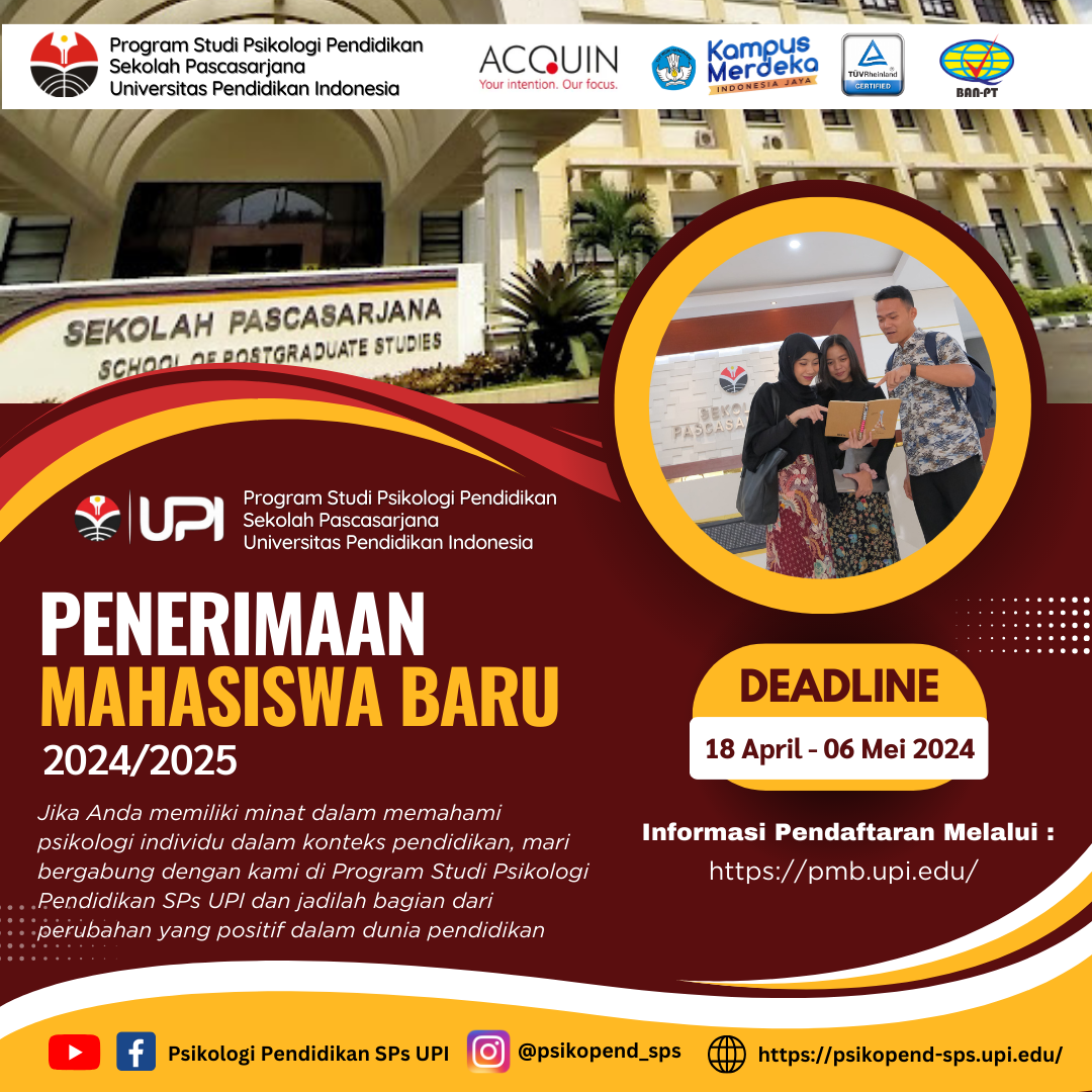 PMB SEMESTER GANJIL PRODI PSIKOLOGI PENDIDIKAN SPS UPI 2024/2025 ...
